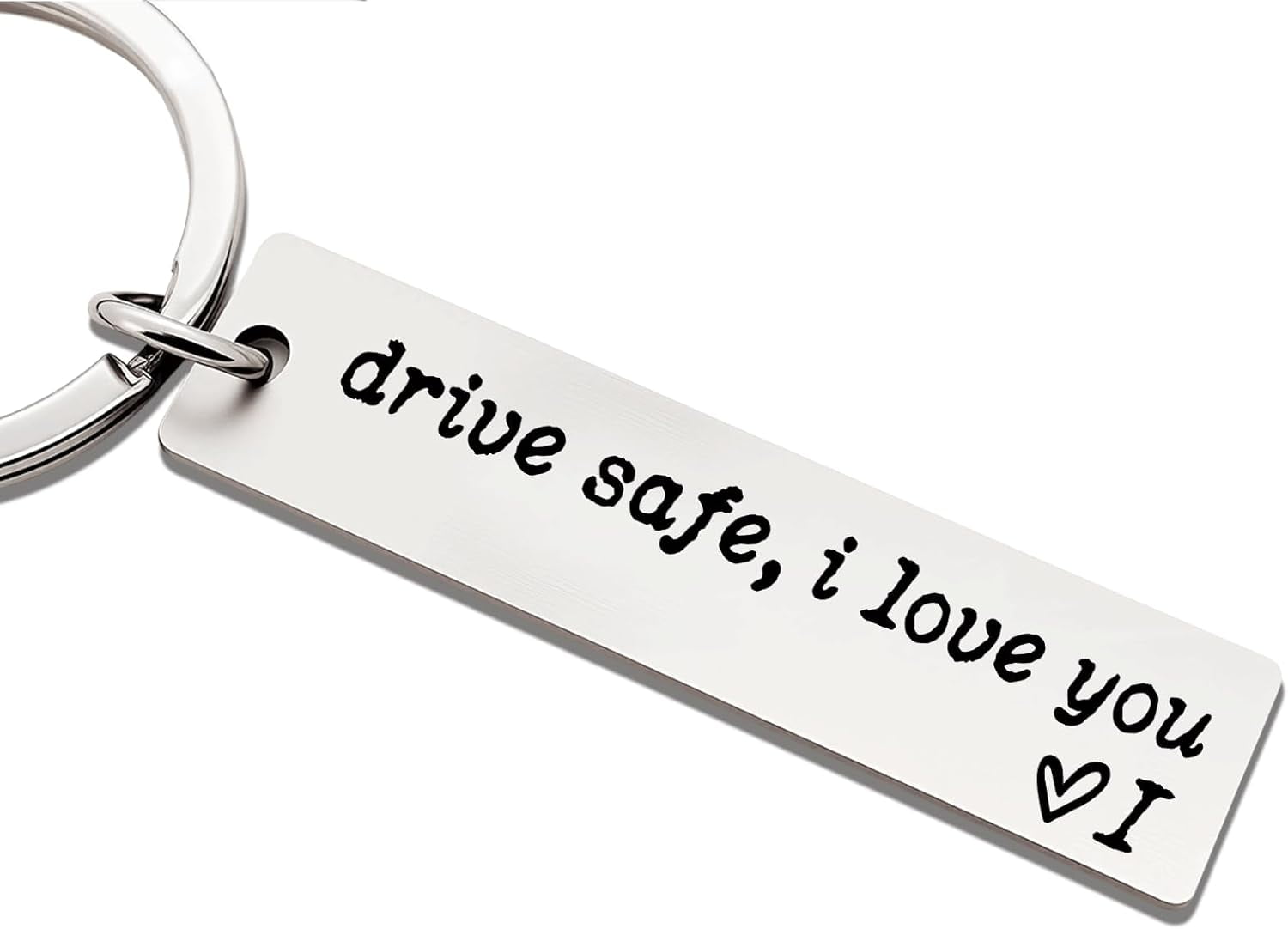 Drive Safe I Love You , Couples Initial , Stainless Steel Key Chain ...
