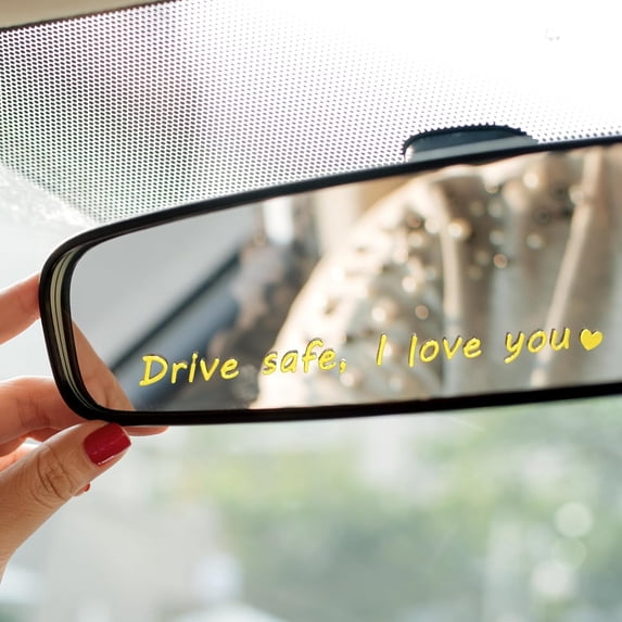 Drive Safe I Love You Mirror Decal - Rearview Mirror Sticker for Women ...