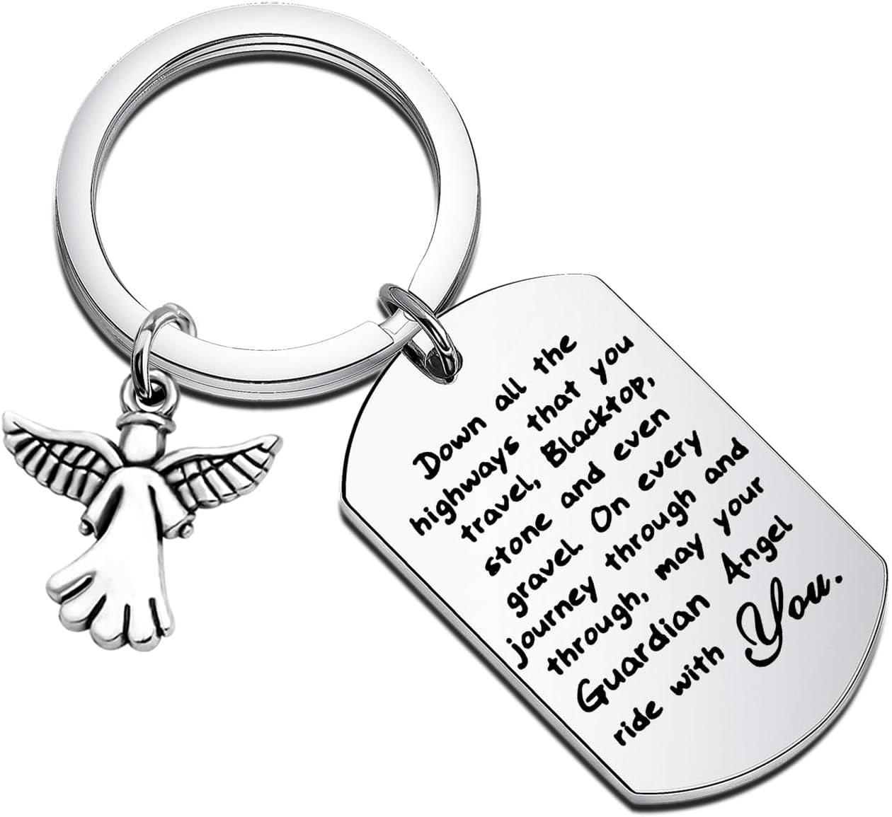 Drive Safe Keychain May Your Guardian Angel Ride with You Keychain New ...