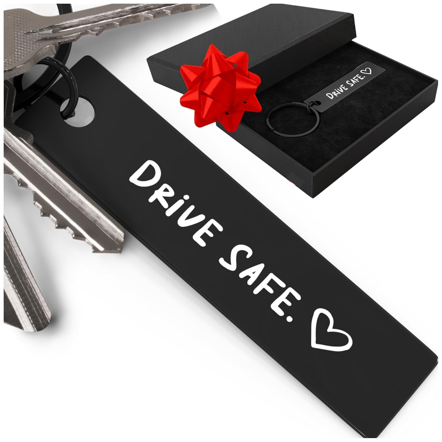 Drive Safe Keychain for Him or Her - Ultra Cute Engraved Keychain for ...