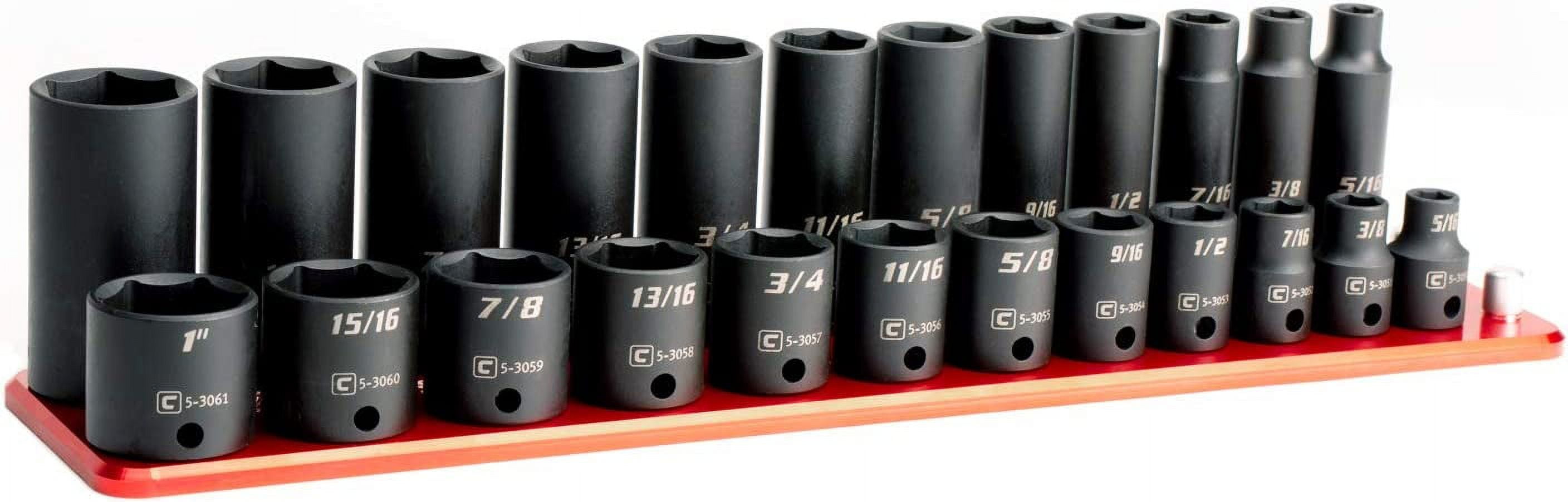 Drive Shallow Deep Impact Socket Set, SAE, 5/16 to 1 in., Premium ...