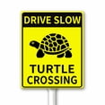 Drive Slow Turtle Crossing Sign - Tortoise Aluminum Traffic Sign for ...