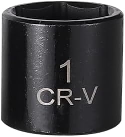 Drive Socket SAE Shallow Socket 1", 6 Point Design, Cr-V SAE Shallow ...