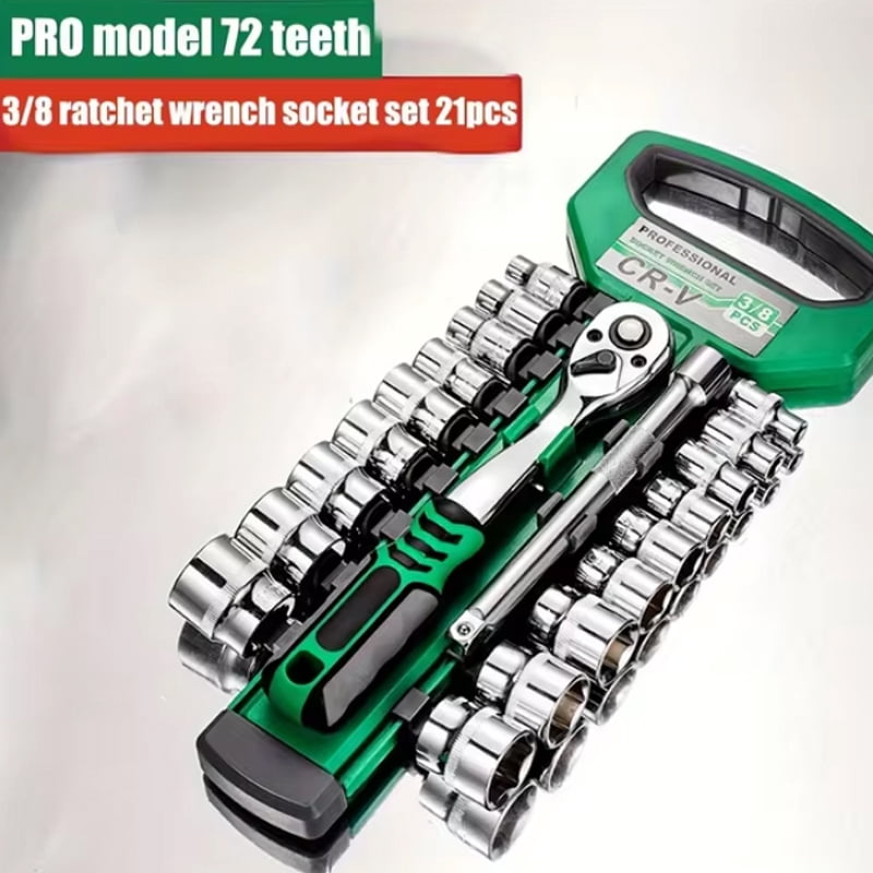 Drive Socket Set 1/4"-3/8"-1/2",CR-V Metric and Imperial Sockets with ...