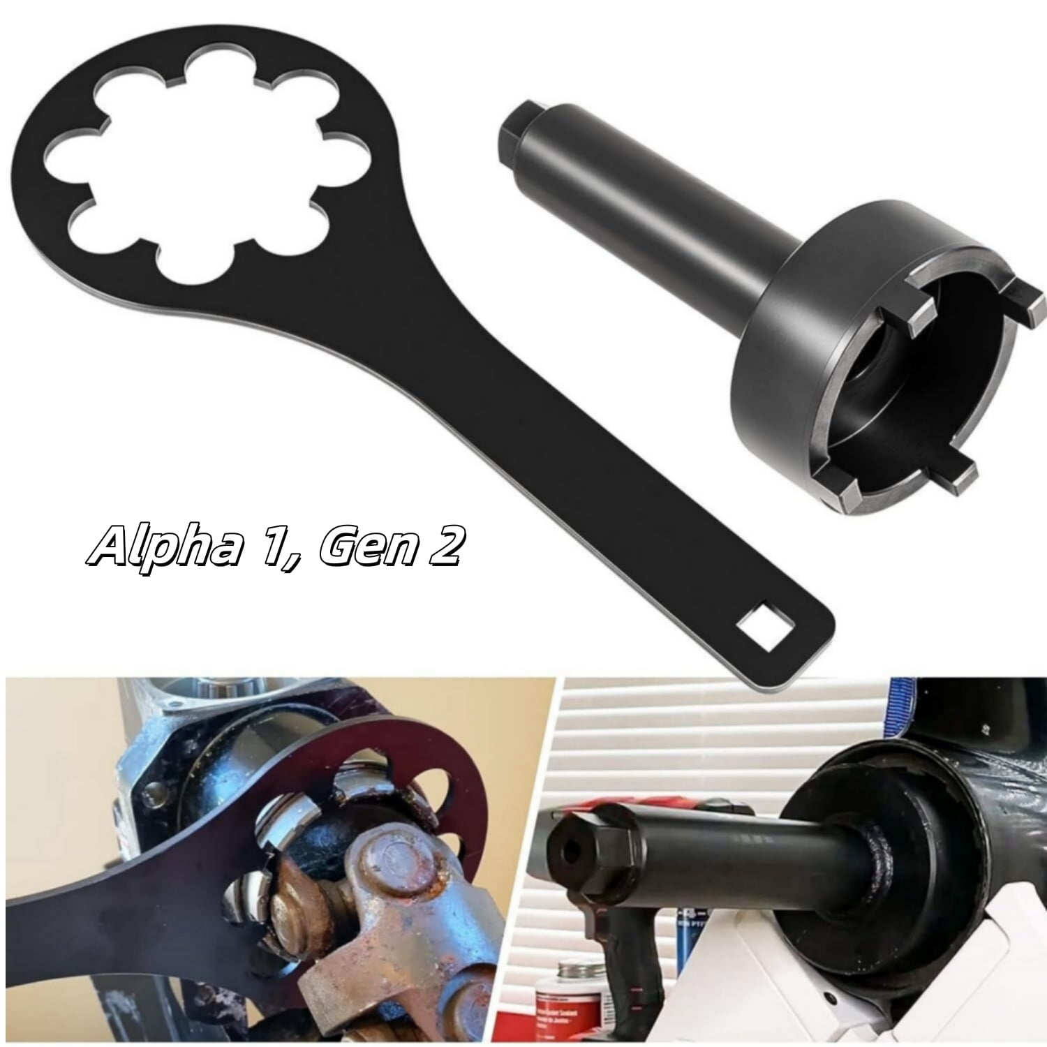 Drive Spanner Wrench Bearing Carrier Nut Tools for Mercruiser Alpha1 ...