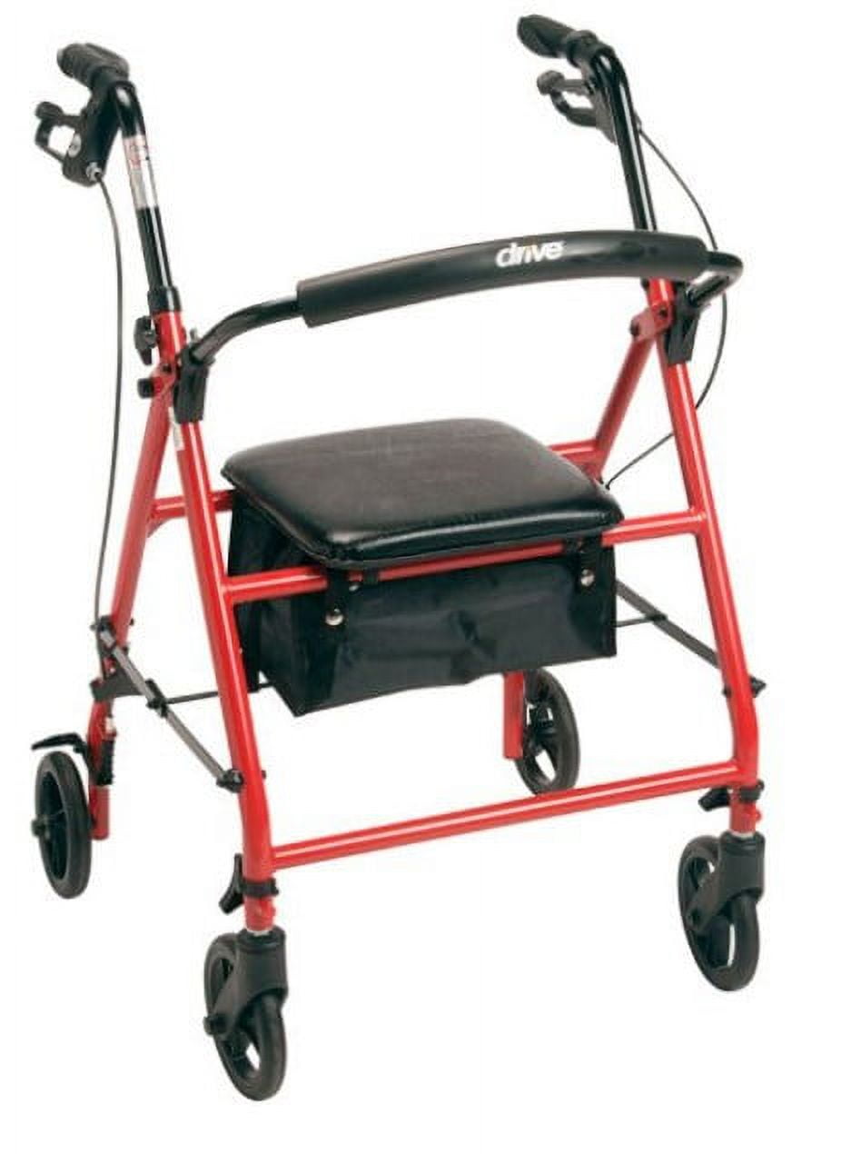 Drive Steel Rollator 6" Wheels with Basket - Walmart.com