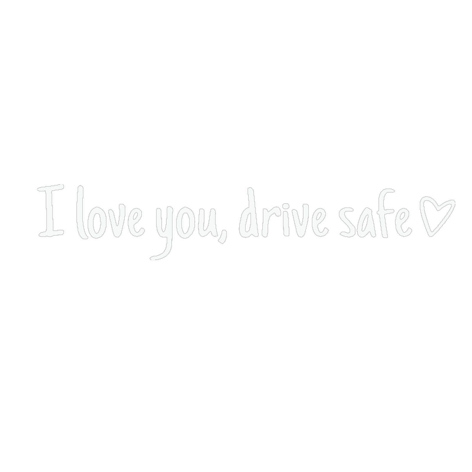 Drive Stickers 11 X 2 Cm I You Drive Heart Sticker Rear View Sticker ...