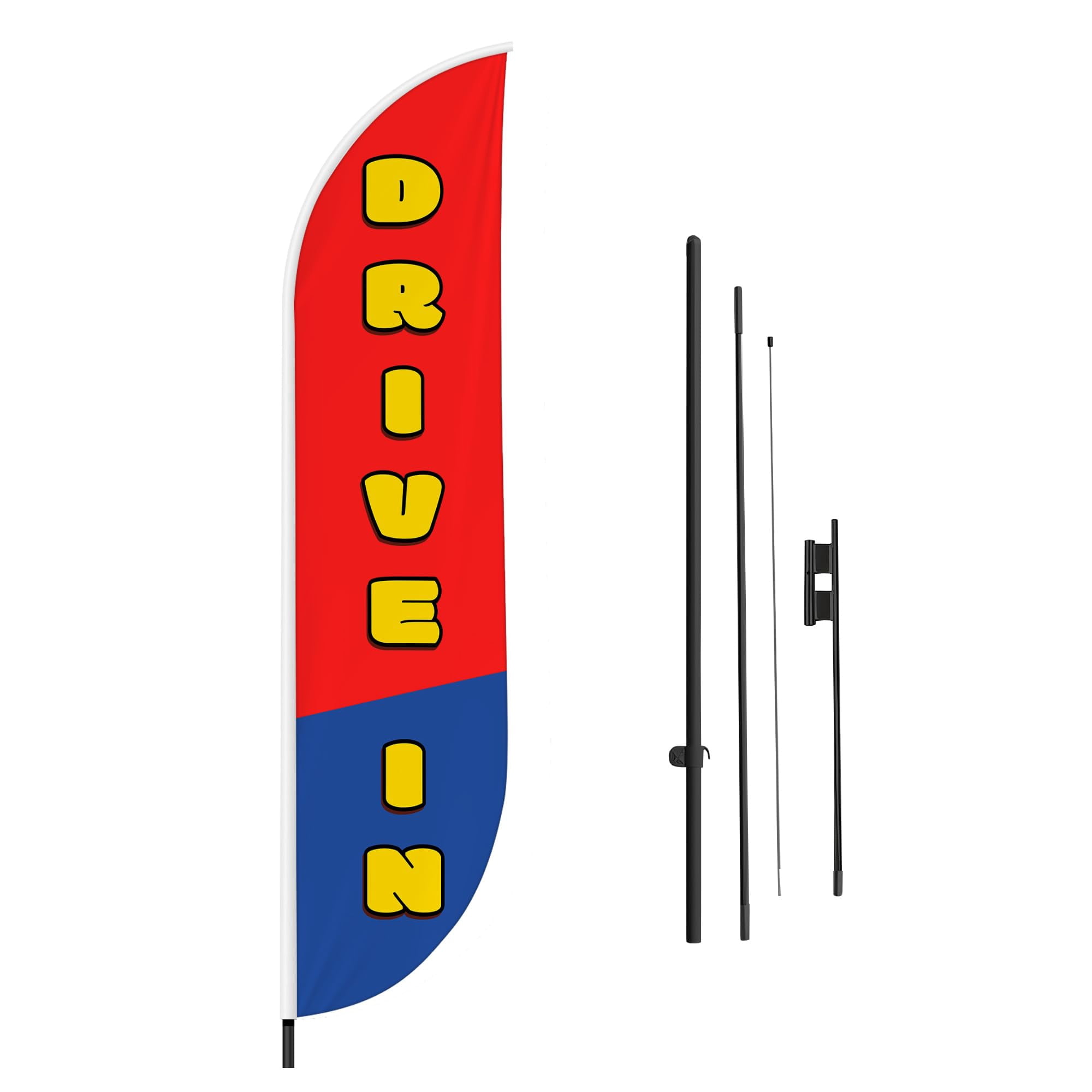 Drive Thru Feather Flag(11.5feetX2.5feet) by DreamController | Outdoor ...