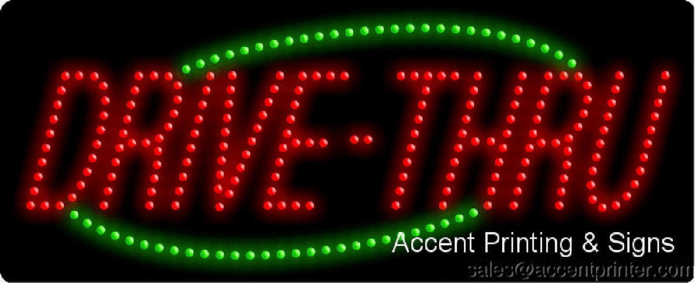 Drive-Thru Indoor Flashing & Animated High Impact Energy Efficient LED ...