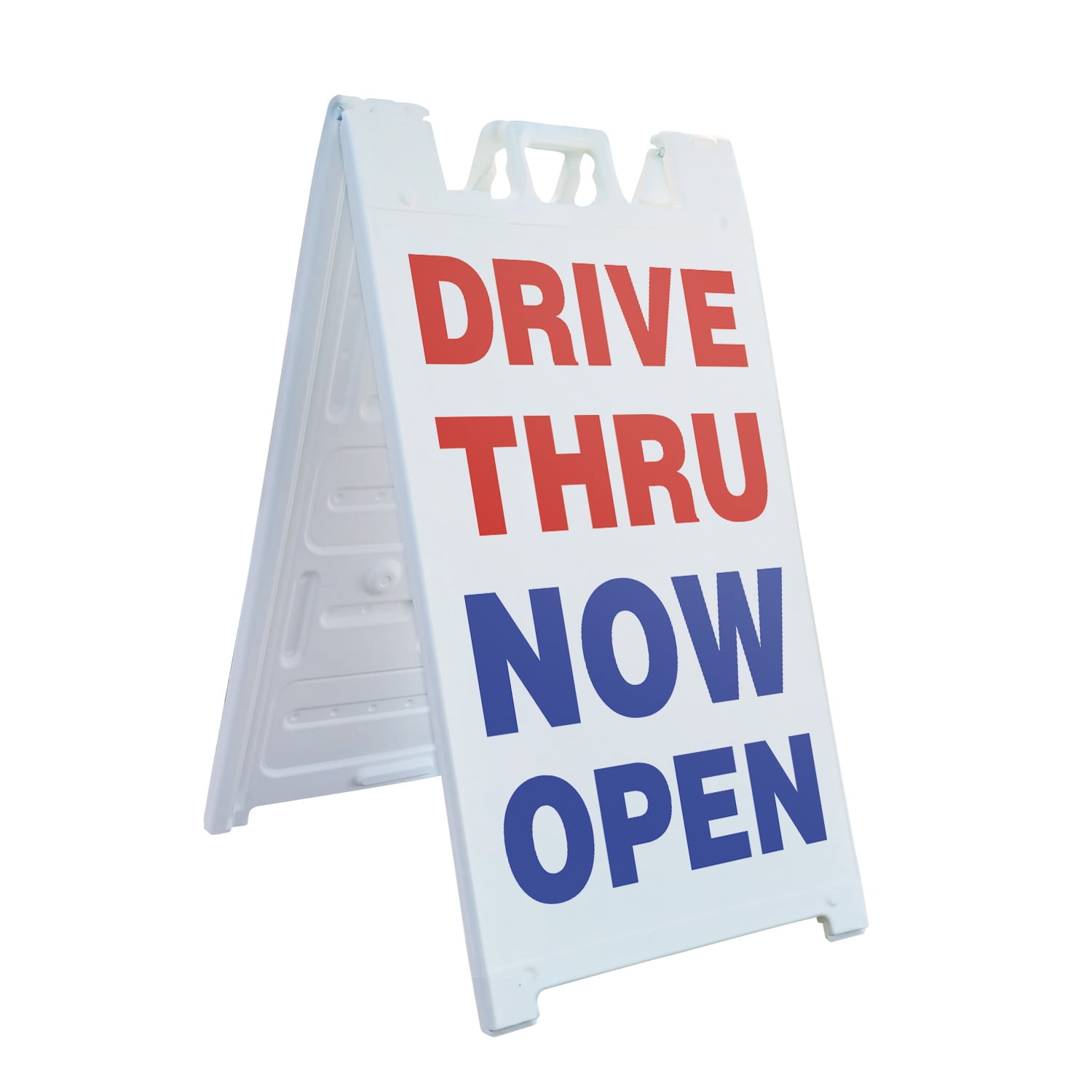 Drive Thru Now Open 24" x 36" Double Sided A-Frame Sidewalk Sign ...