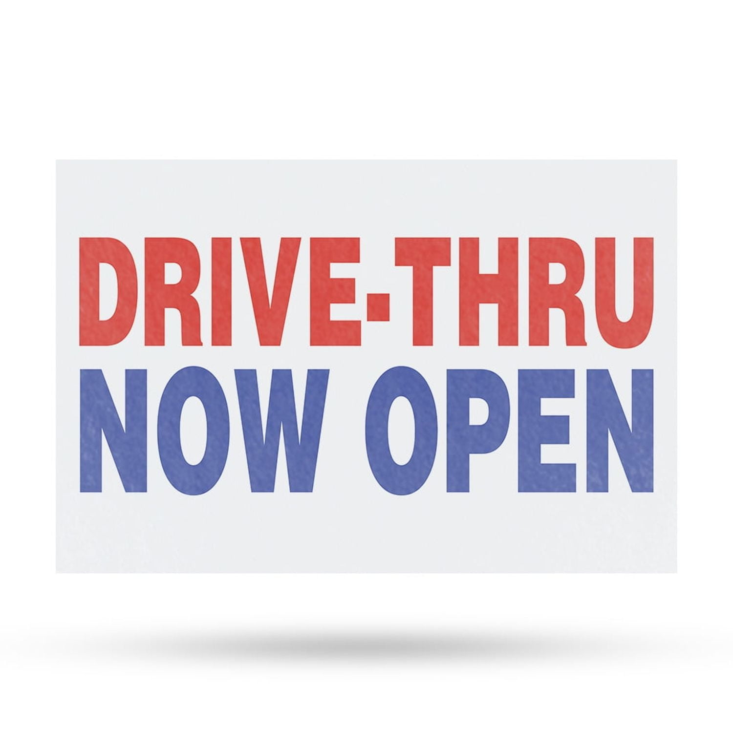 Drive Thru Now Open Vinyl Decal 12 Inch x 16 Inch Weatherproof Heavy ...