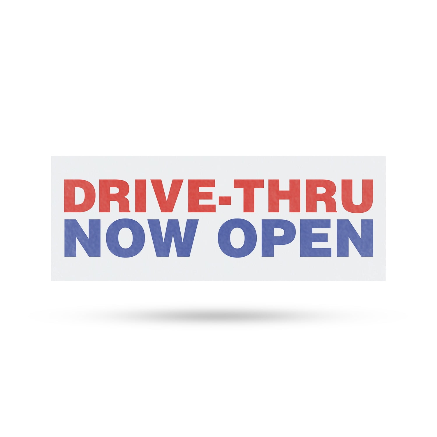 Drive Thru Now Open Vinyl Decal 48 Inch x 18 Inch Weatherproof Heavy ...