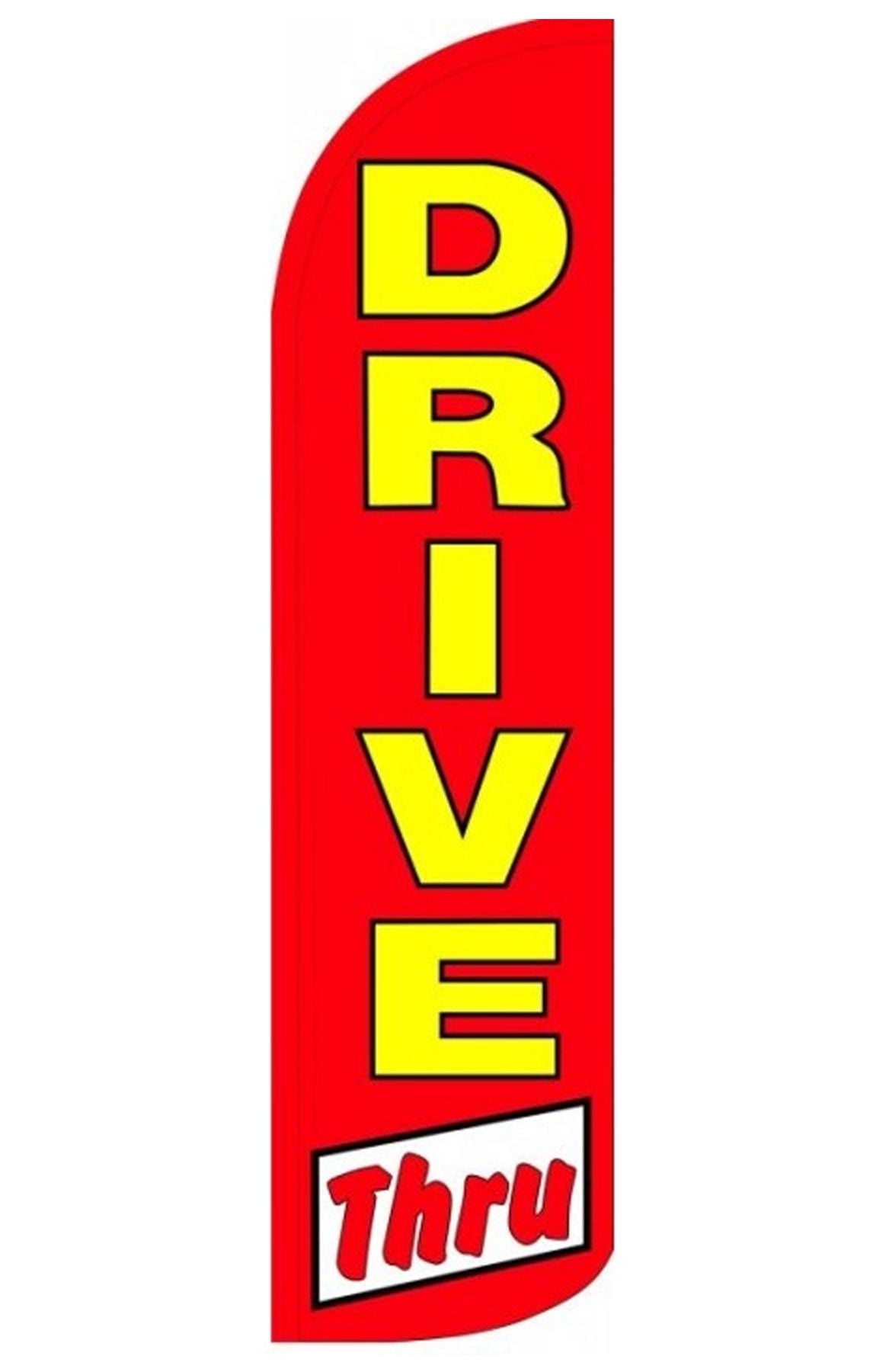 Drive Thru Windless flag Without Pole Advertisement /Business Flags ...