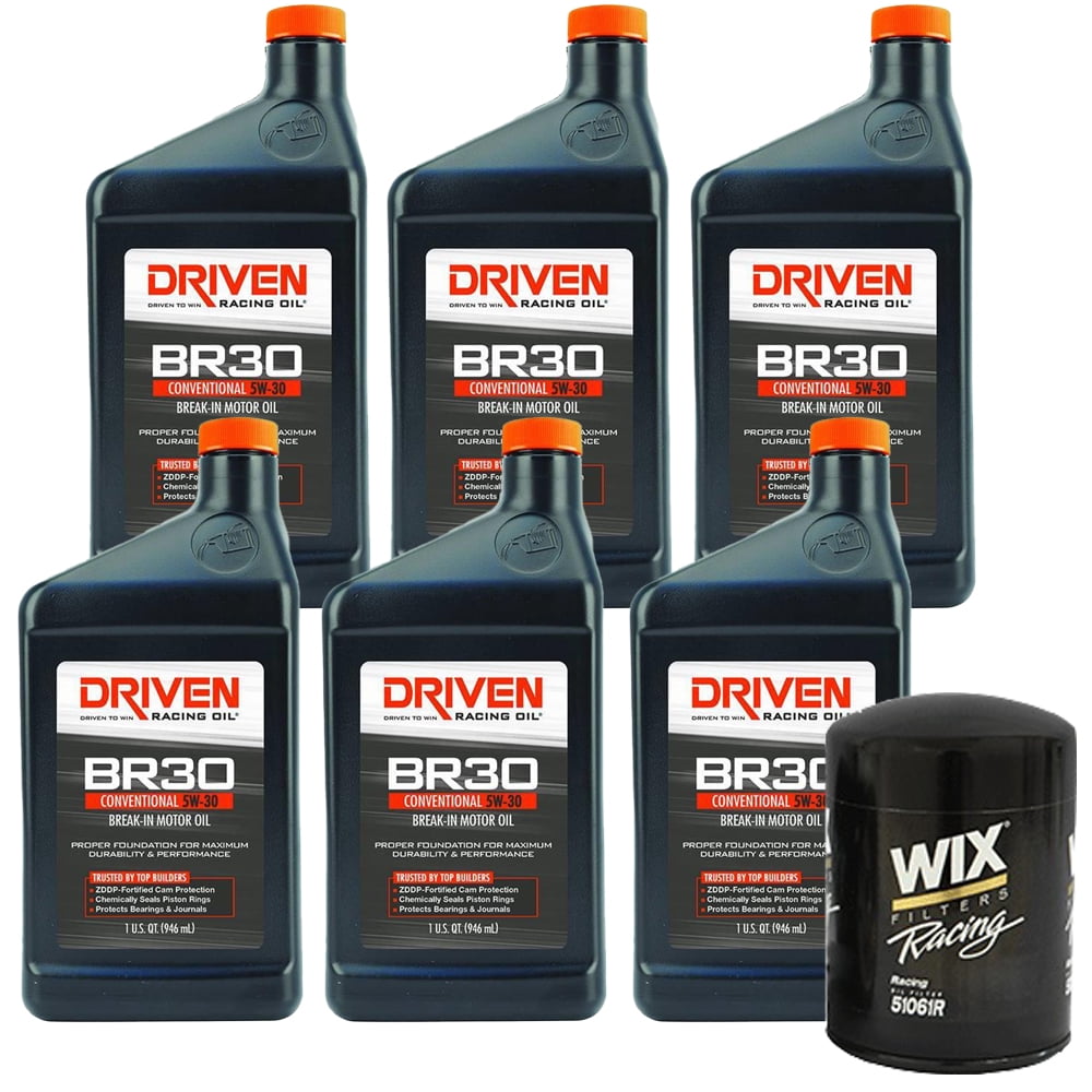 Driven 01806 BR30 5W30/WIX 51061R SBChevy Break-In Oil Change Kit ...