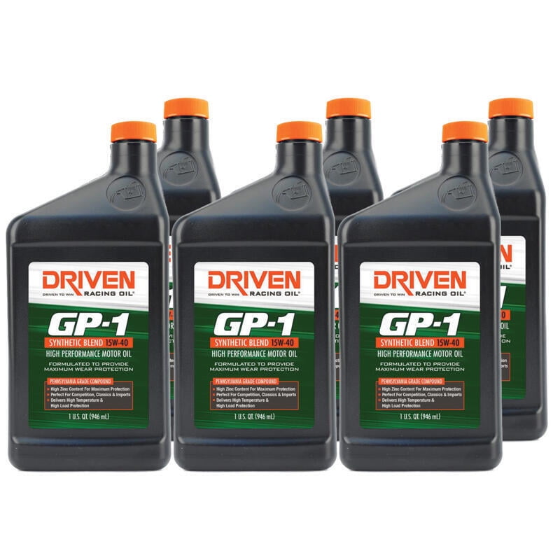 Driven 19406 GP-1 Synthetic Blend High Performance Motor Oil 15W-40 - 6 ...