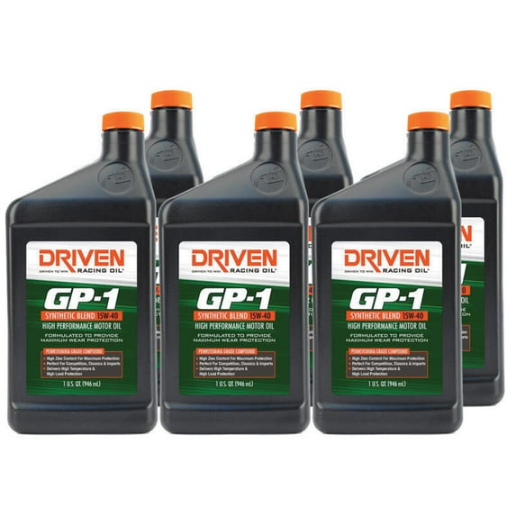 Driven 19406 GP-1 Synthetic Blend High Performance Motor Oil 15W-40 - 6 ...
