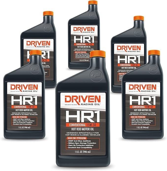 Driven HR1 15w-50 Hot Rod Oil - High ZDDP Zinc Conventional Motor Oil ...