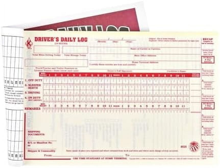 Driver Daily Log Book 10-pk. with Detailed Driver Vehicle Inspection ...