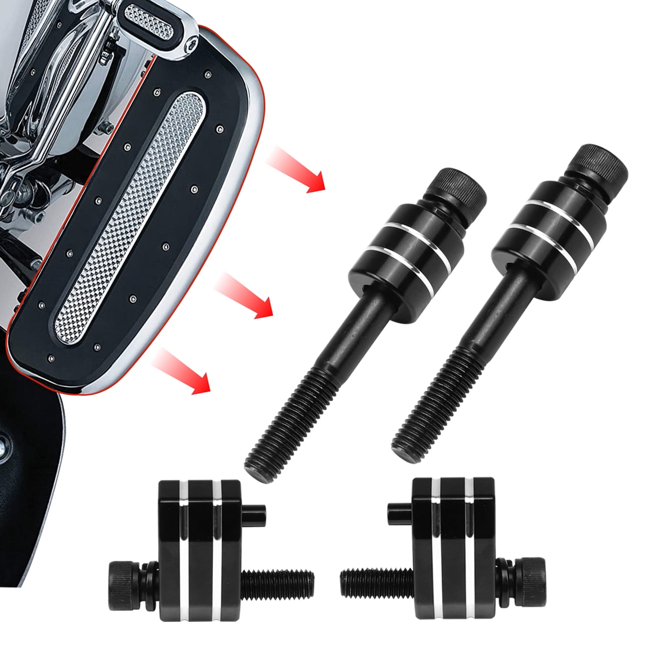 Driver Floorboard Extenders kit Compatible with for Harley Touring ...