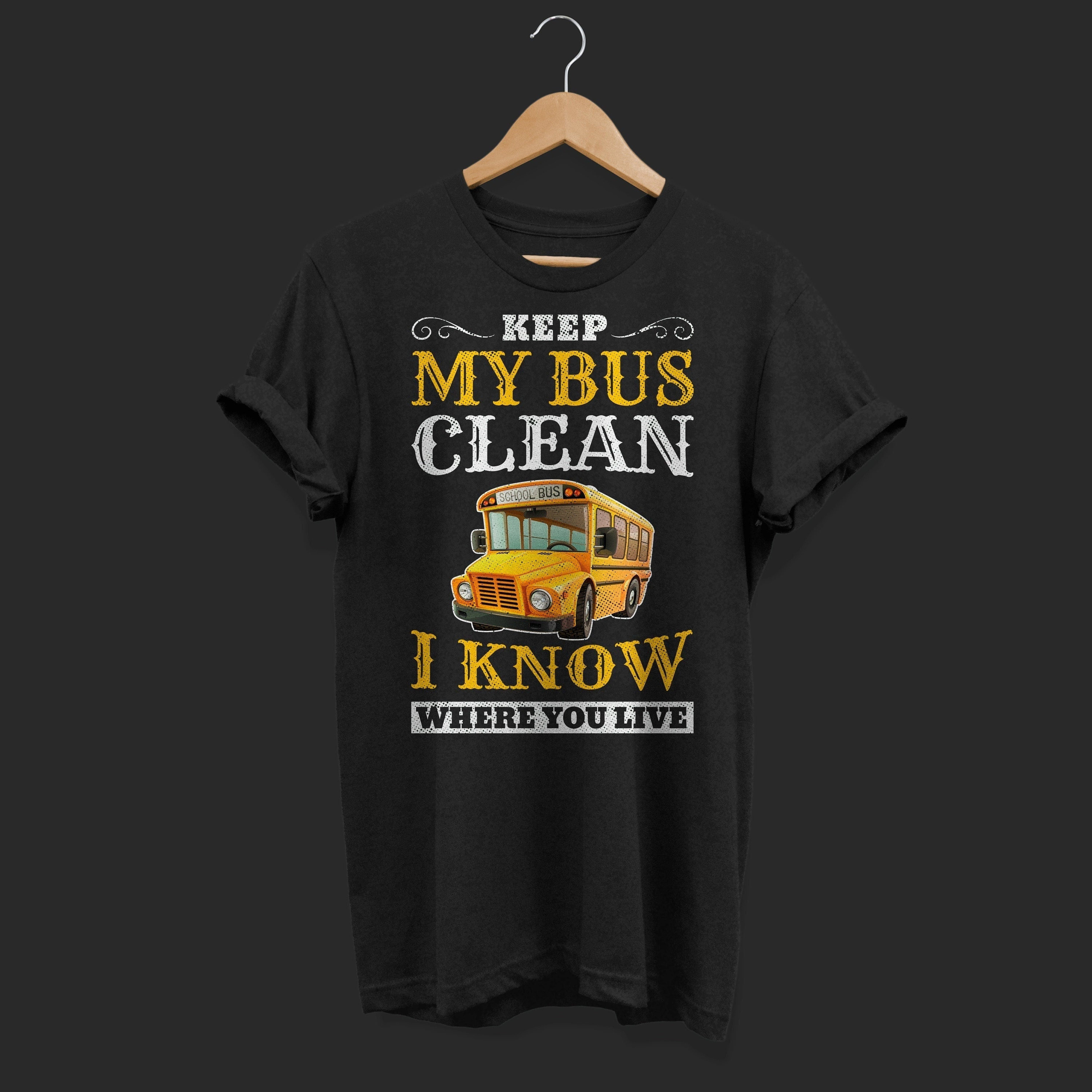 Driver Funny School Bus Drivers Gift T-Shirt, Vintage Retro Driving ...