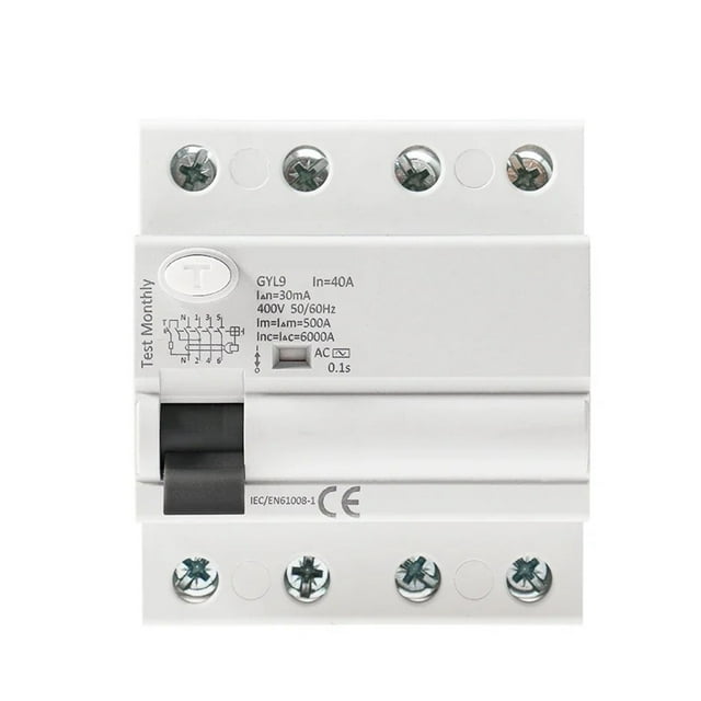 Driver GYL9 AC Residual Current Circuit Breaker Differential Breaker 4P 25A 40A 63A 100A 30mA ...
