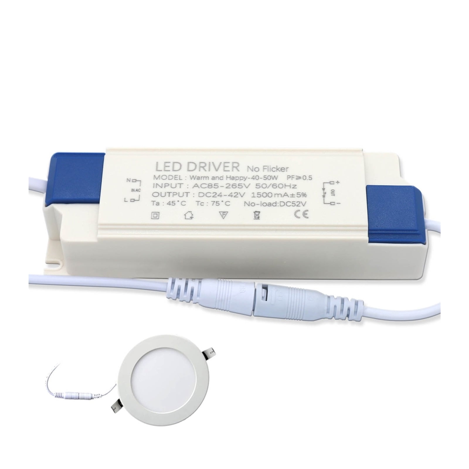Driver LED 40-50W Panel Lamp Power Supply Lighting DC24-42V Output AC85-265V 1200mA 1500mA LED ...