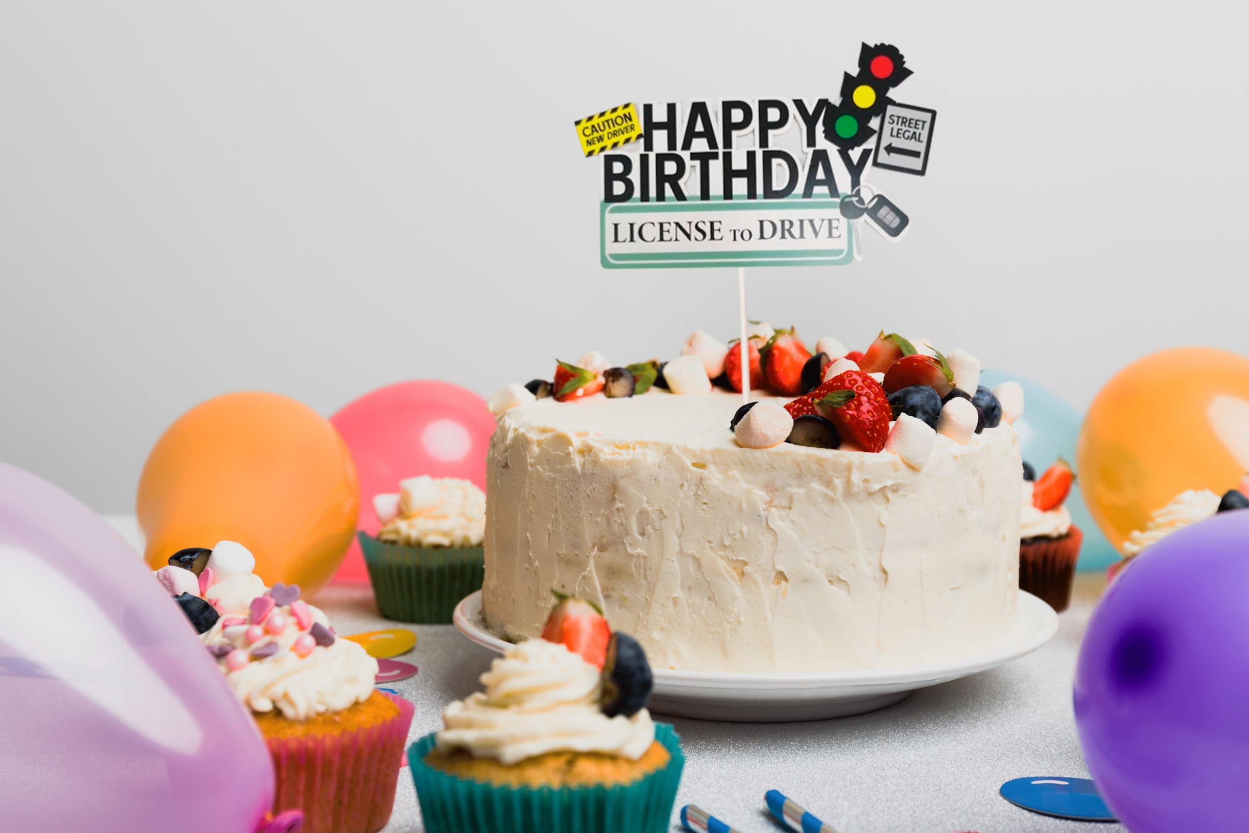 Driver License Birthday AJH3 Topper - New Driver Birthday Decor - Car ...