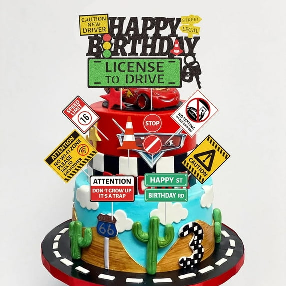 Driver License Birthday Cake Topper Decorations - 16th Birthday ...