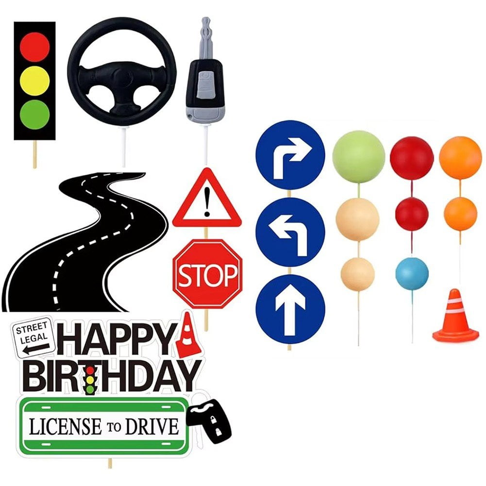 Driver License Cake Toppers New Driver Cake Decorations Transportation ...