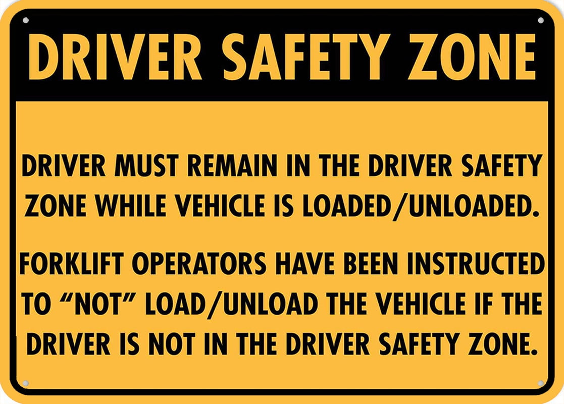 Driver Safety Zone Sign 8X12 Inch Rust Free Aluminum Easy To Read ...