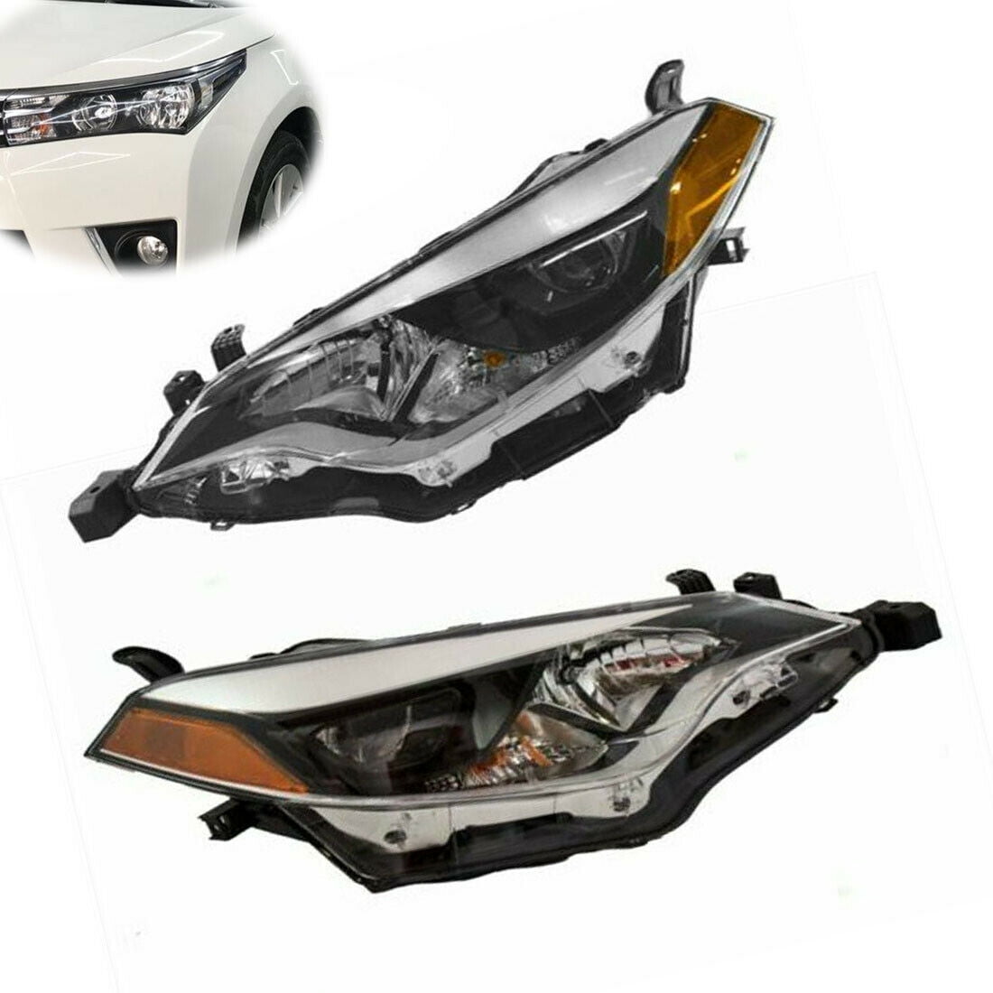 Driver Side Headlight Lamp Assembly For 2014 2015 2016 Toyota Corolla ...