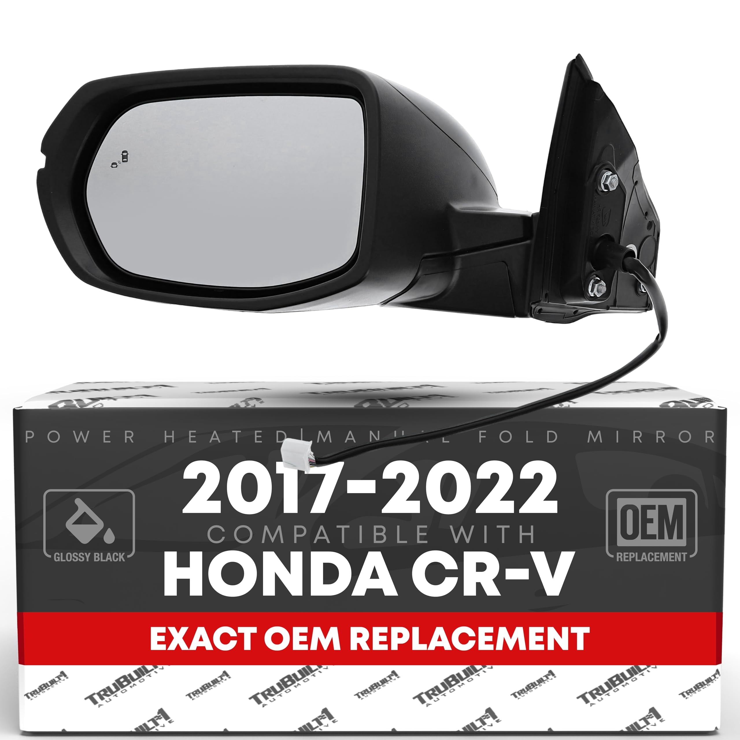 Driver Side Mirror - Compatible with 2017-2022 Honda CR-V - Powered ...
