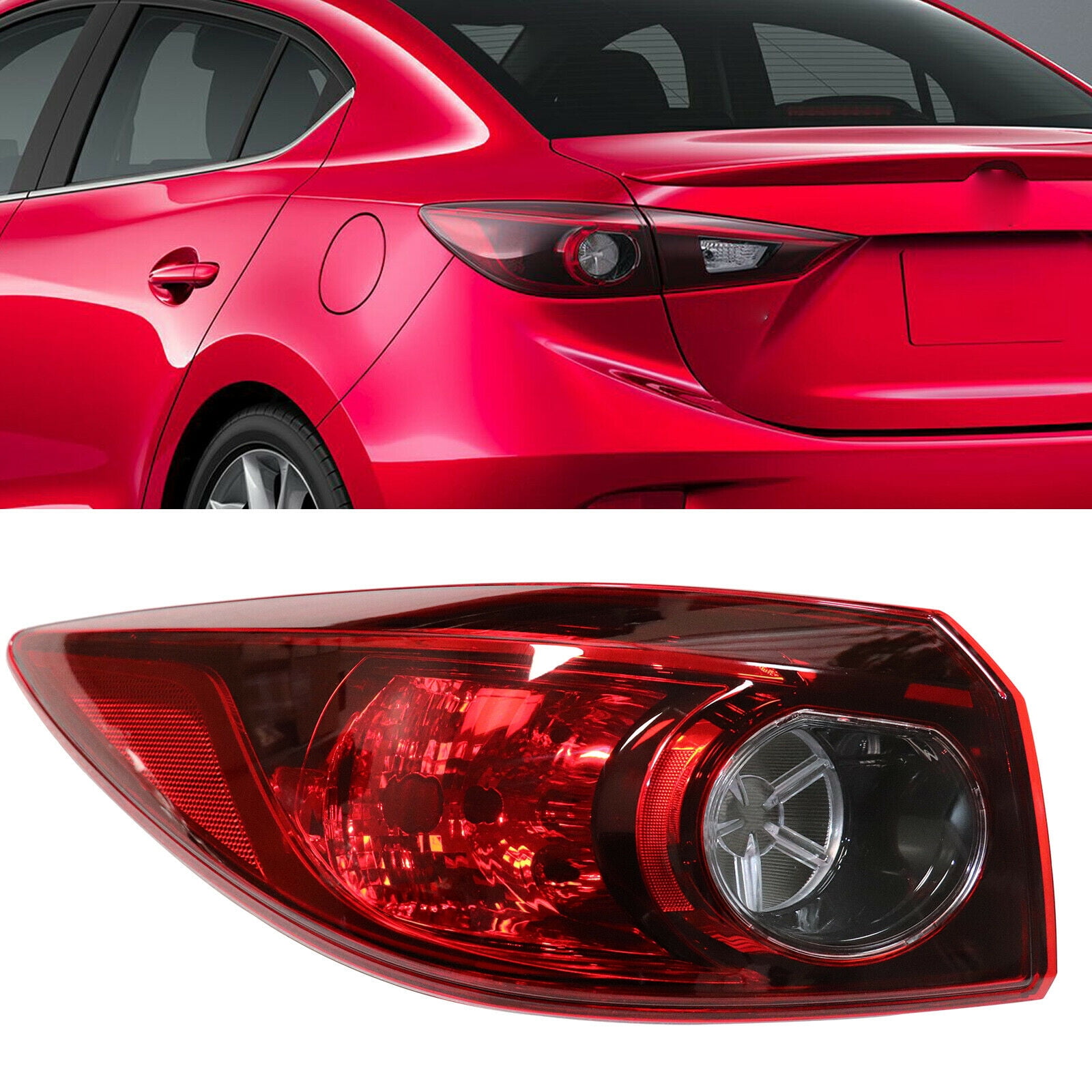 Driver Side Outer Tail Light Rear Brake Lamp Assembly Fit For Mazda 3 ...