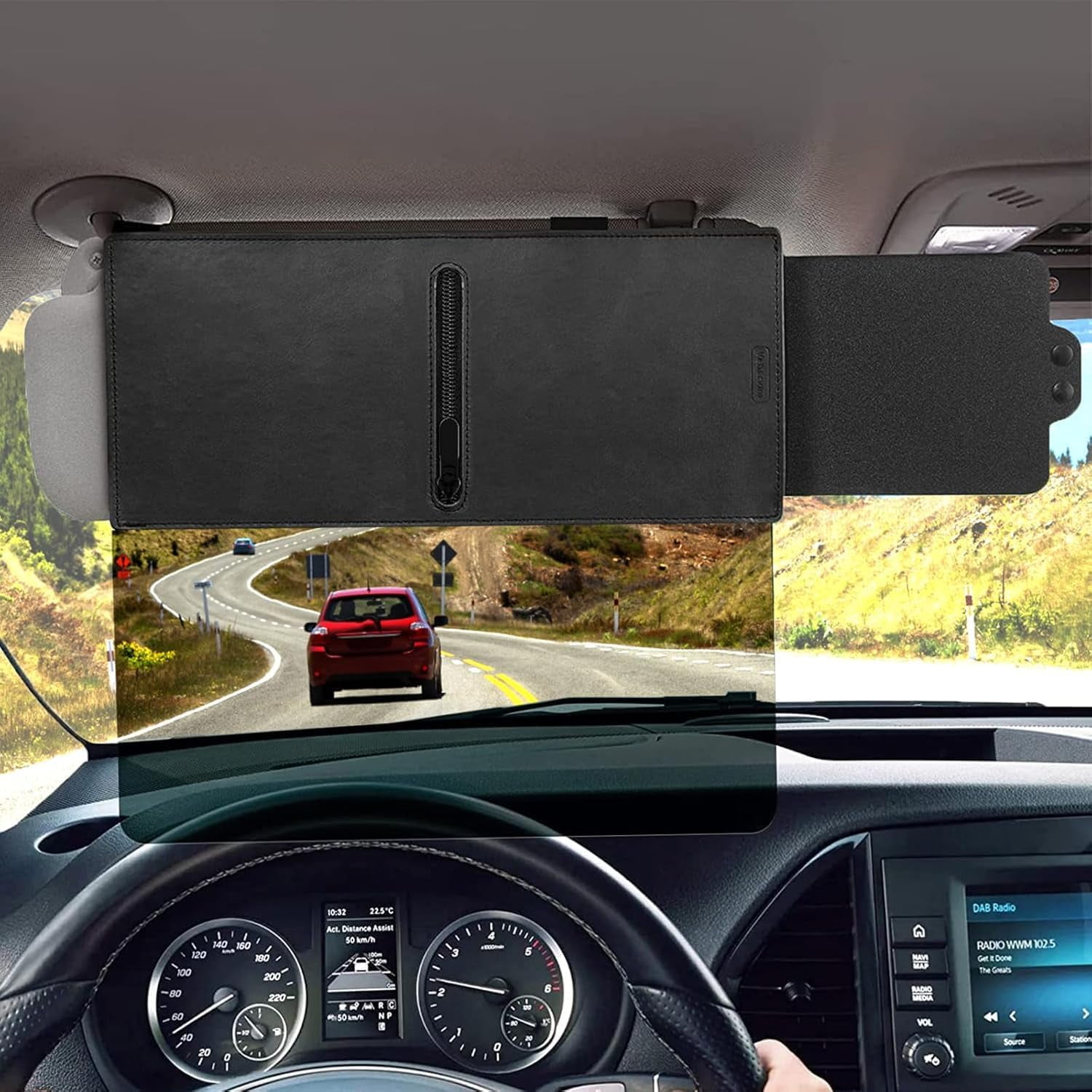 Driver Side Upgraded Polarized Car VisorExtender Sun Blocker car Sun ...