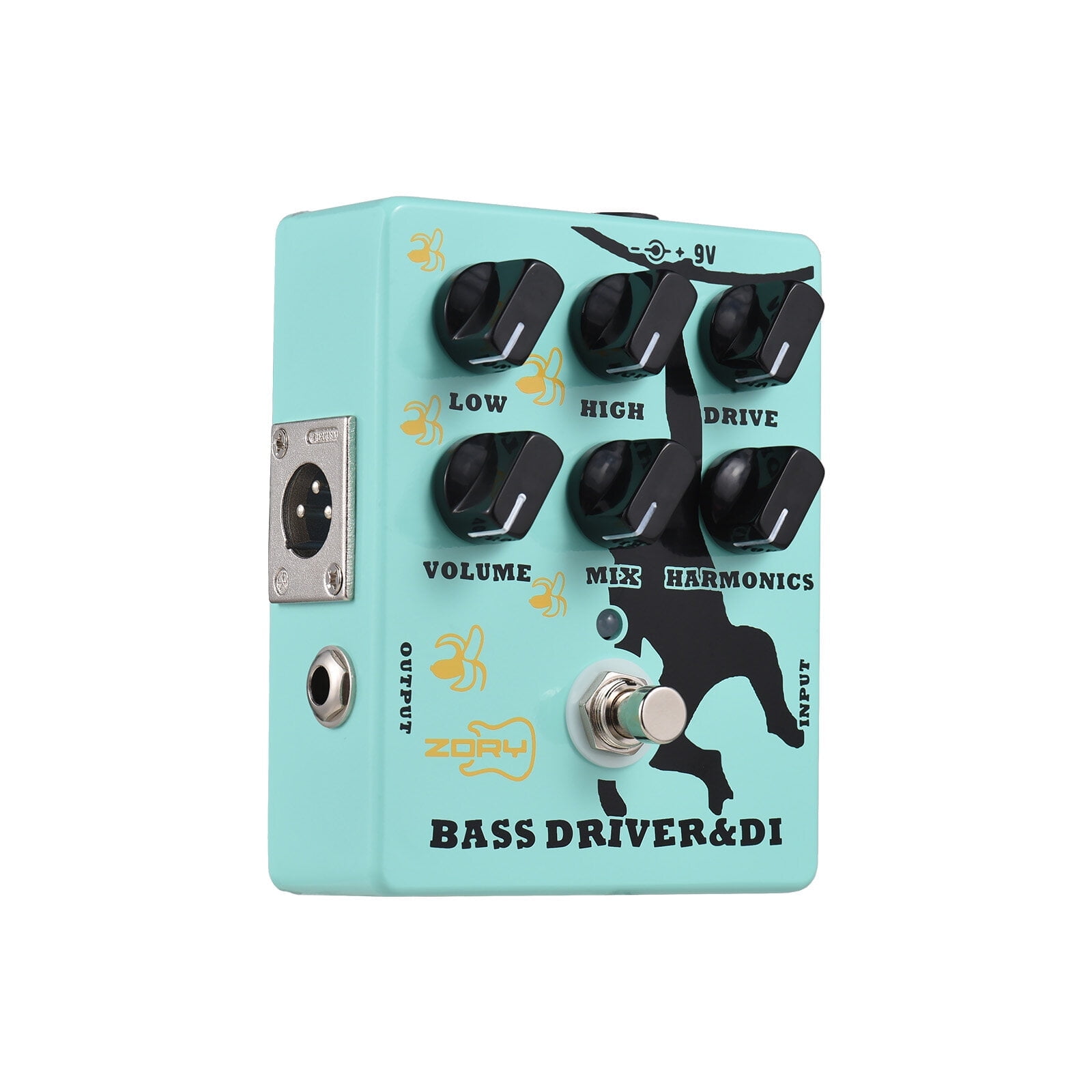 Driver and DI Box Bass Effector Pedal for Electric Bass Guitar with XLR ...