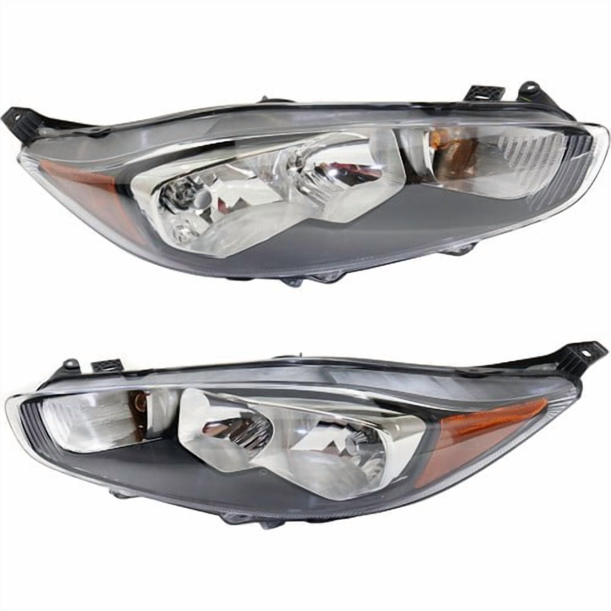 Driver and Passenger Headlights For Ford Fiesta 2014-2019 Halogen w ...