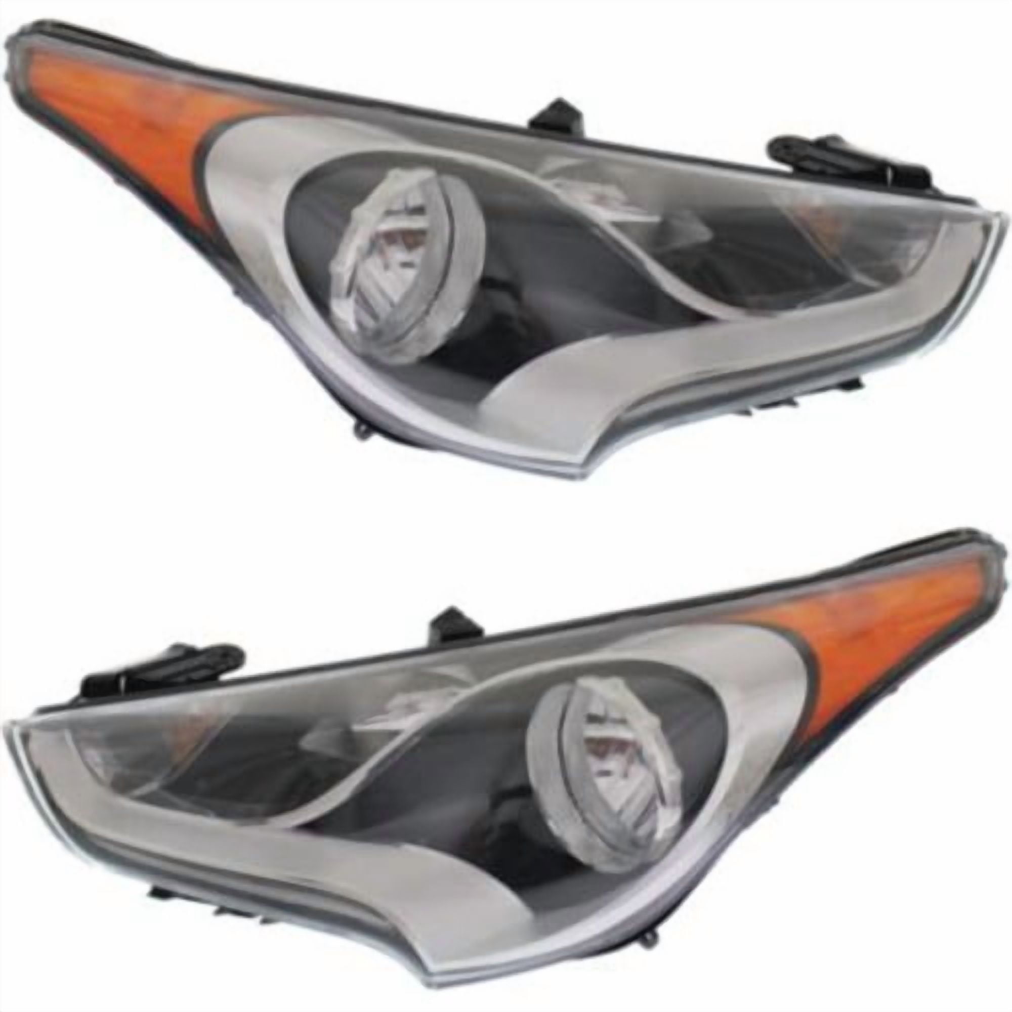 Driver and Passenger Headlights For Hyundai Veloster 2012-2017 Halogen ...