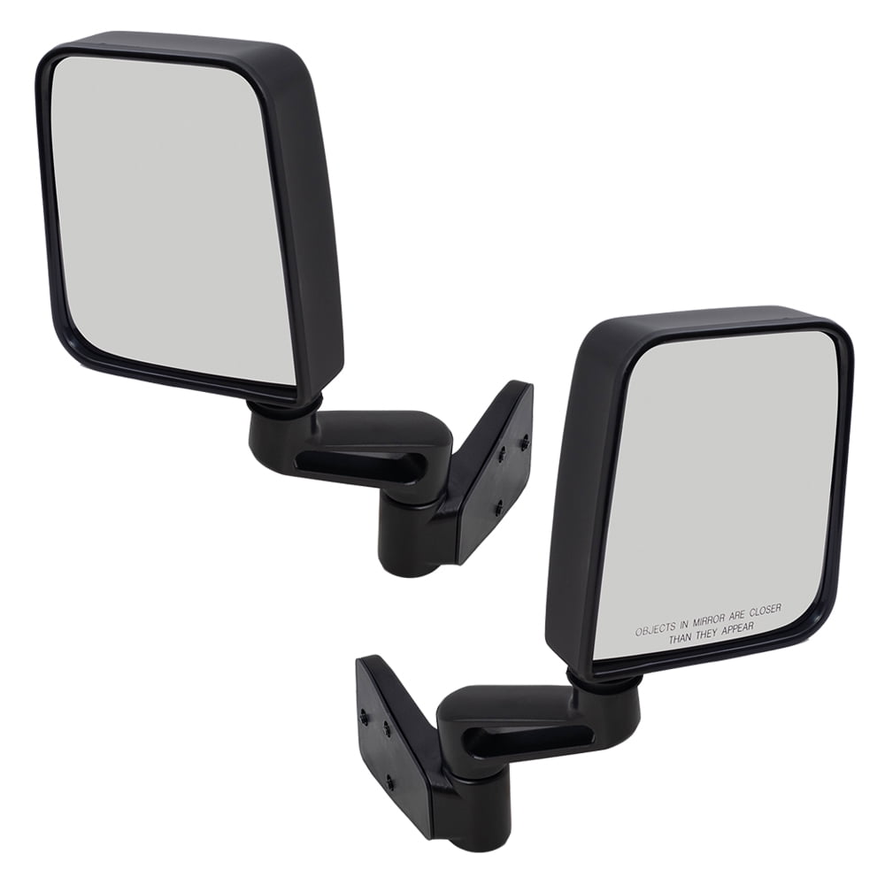 Driver and Passenger Manual Side View Mirrors Ready-to-Paint Door Hinge ...