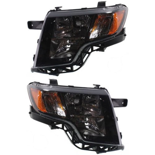 Driver and Passenger Side Headlights For Ford Edge 2009-2010 Halogen ...