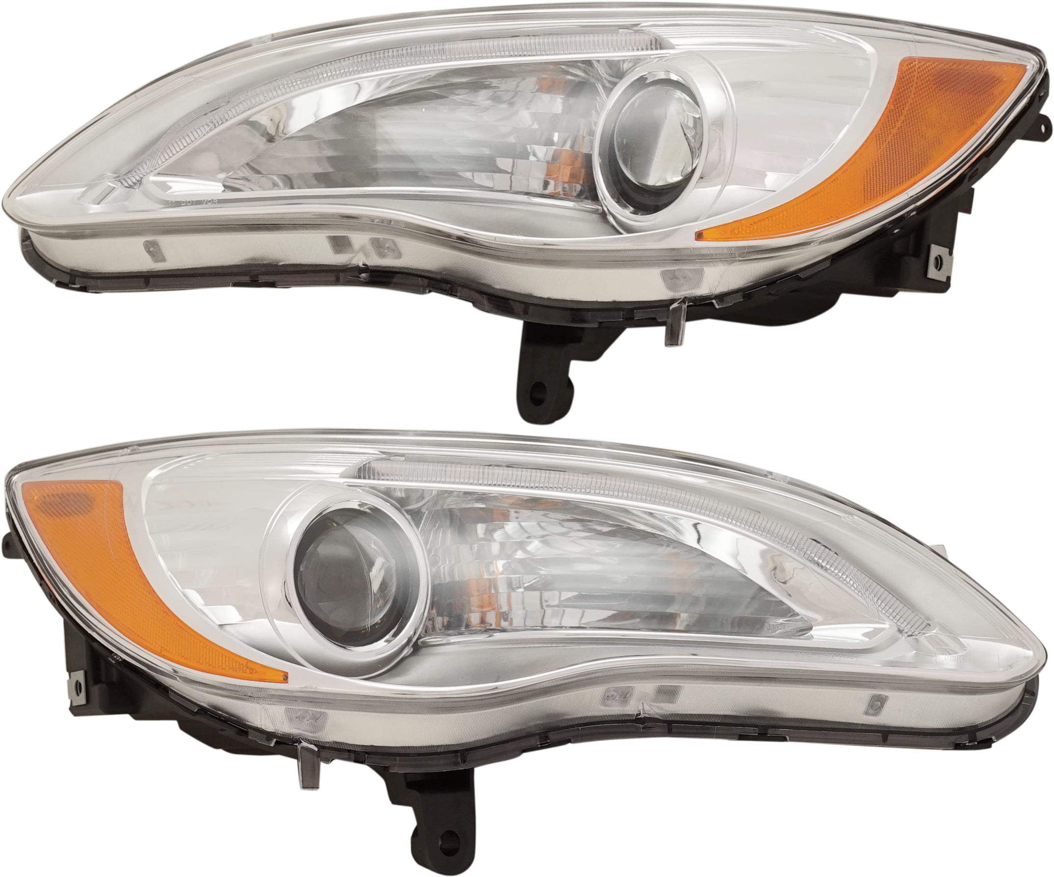 Driver and Passenger Side Headlights with Bulbs Halogen for 2011-2014 ...