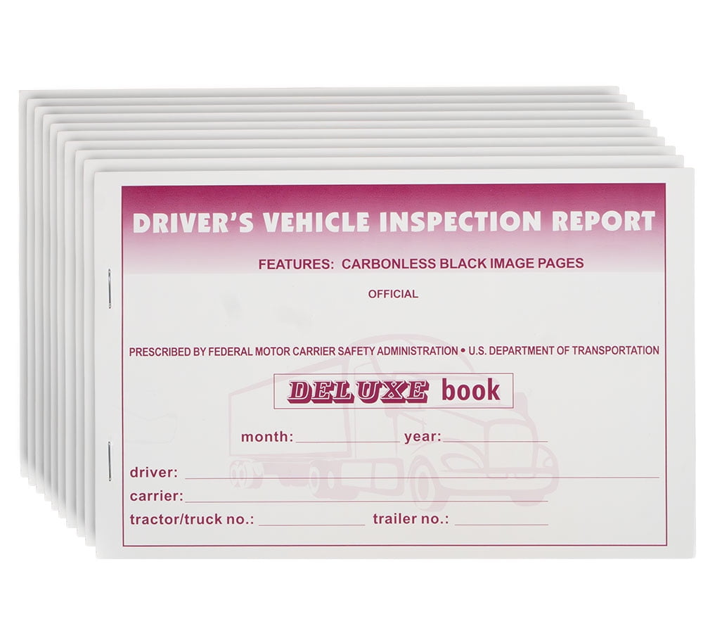 Driver’s Vehicle Inspection Report Book (31 Sets of Forms) for Truck ...