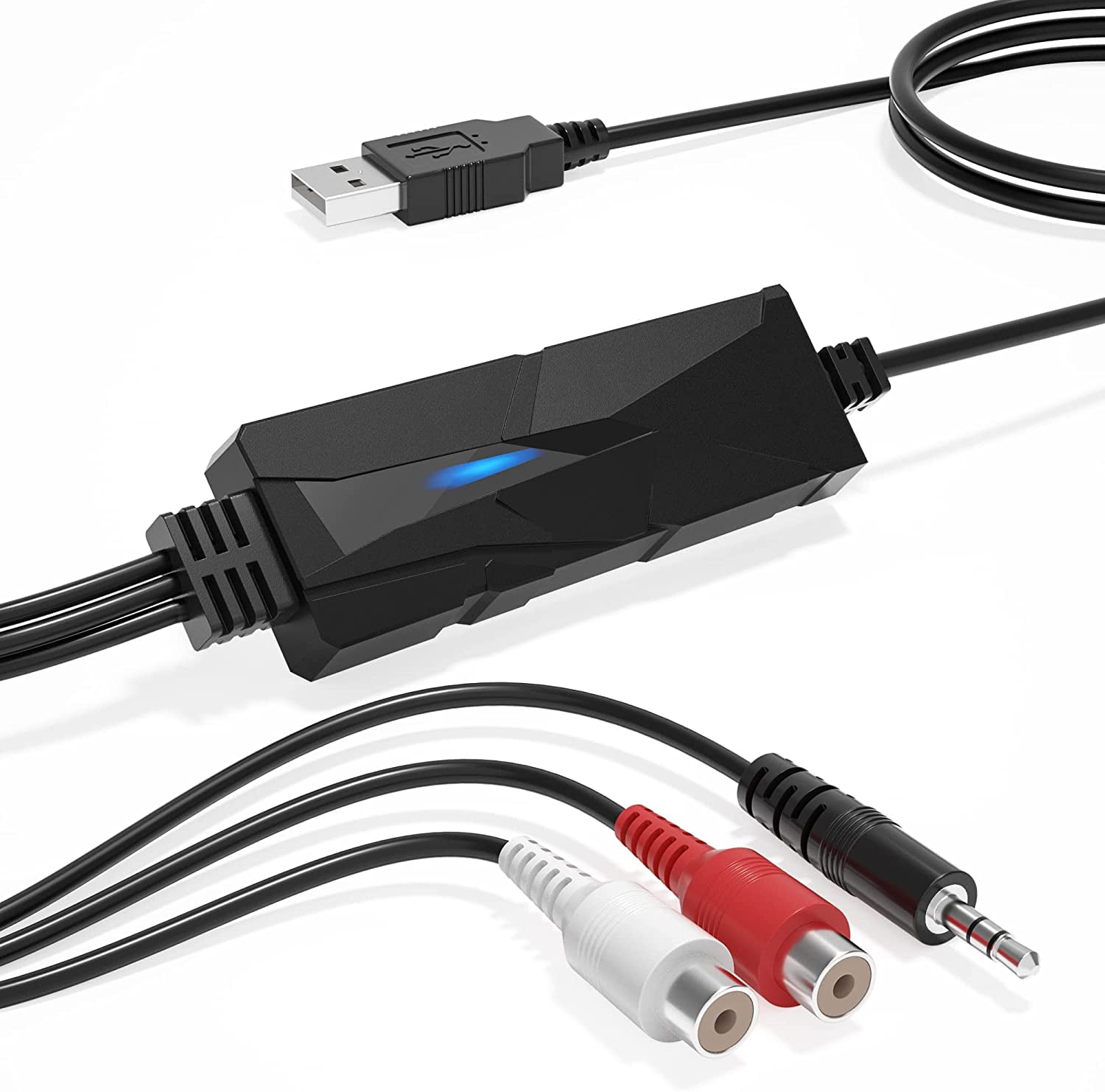 DriverGenius AV202-B USB 2.0 Stereo Sound Card Audio Interface Grabber ...