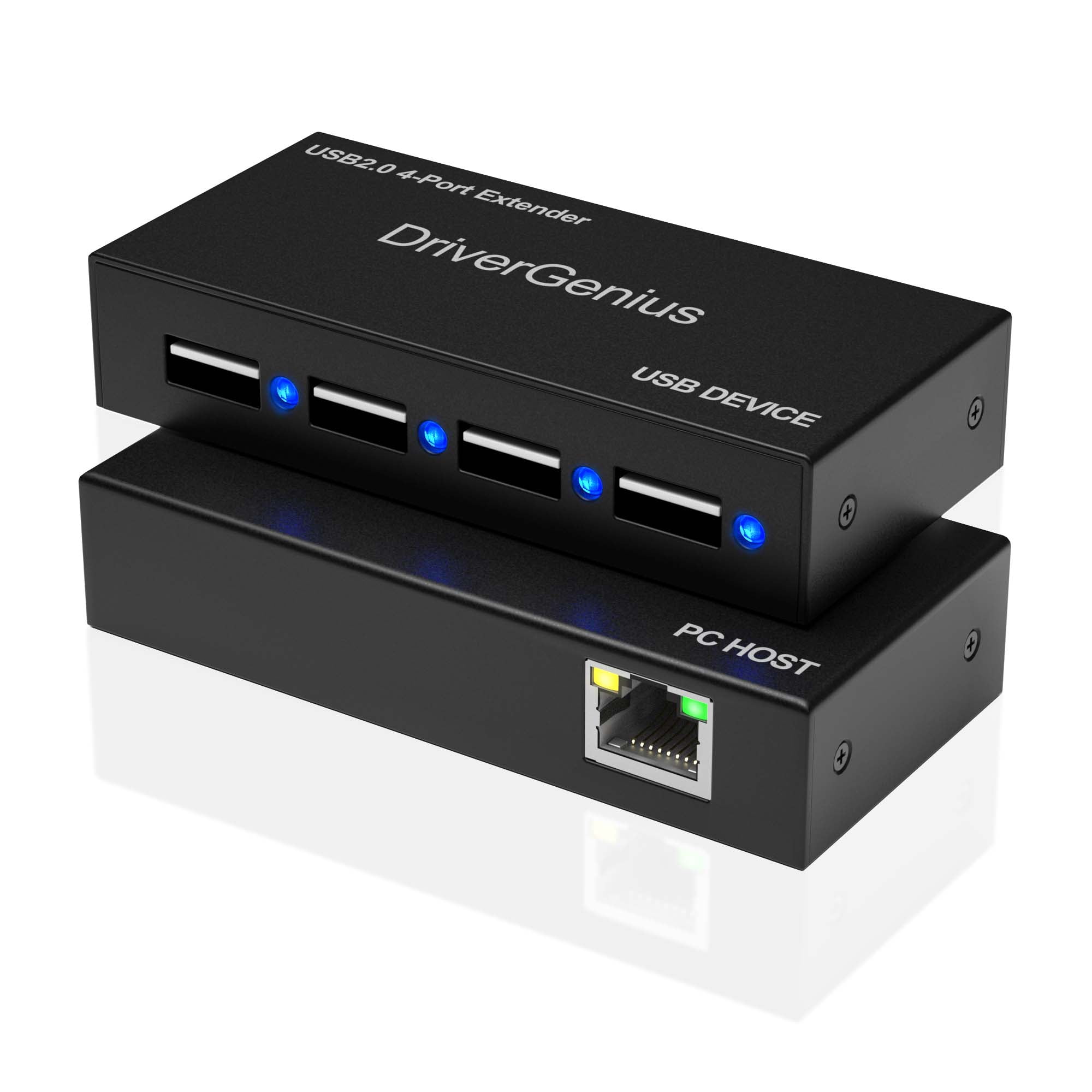 DriverGenius NT100 4-Port Industrial USB2.0-Extender-Adapter-Kit over ...