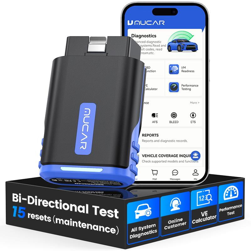 DriverScan Bluetooth OBD2 Scanner, Bi-Directional Scanner OBDII All ...