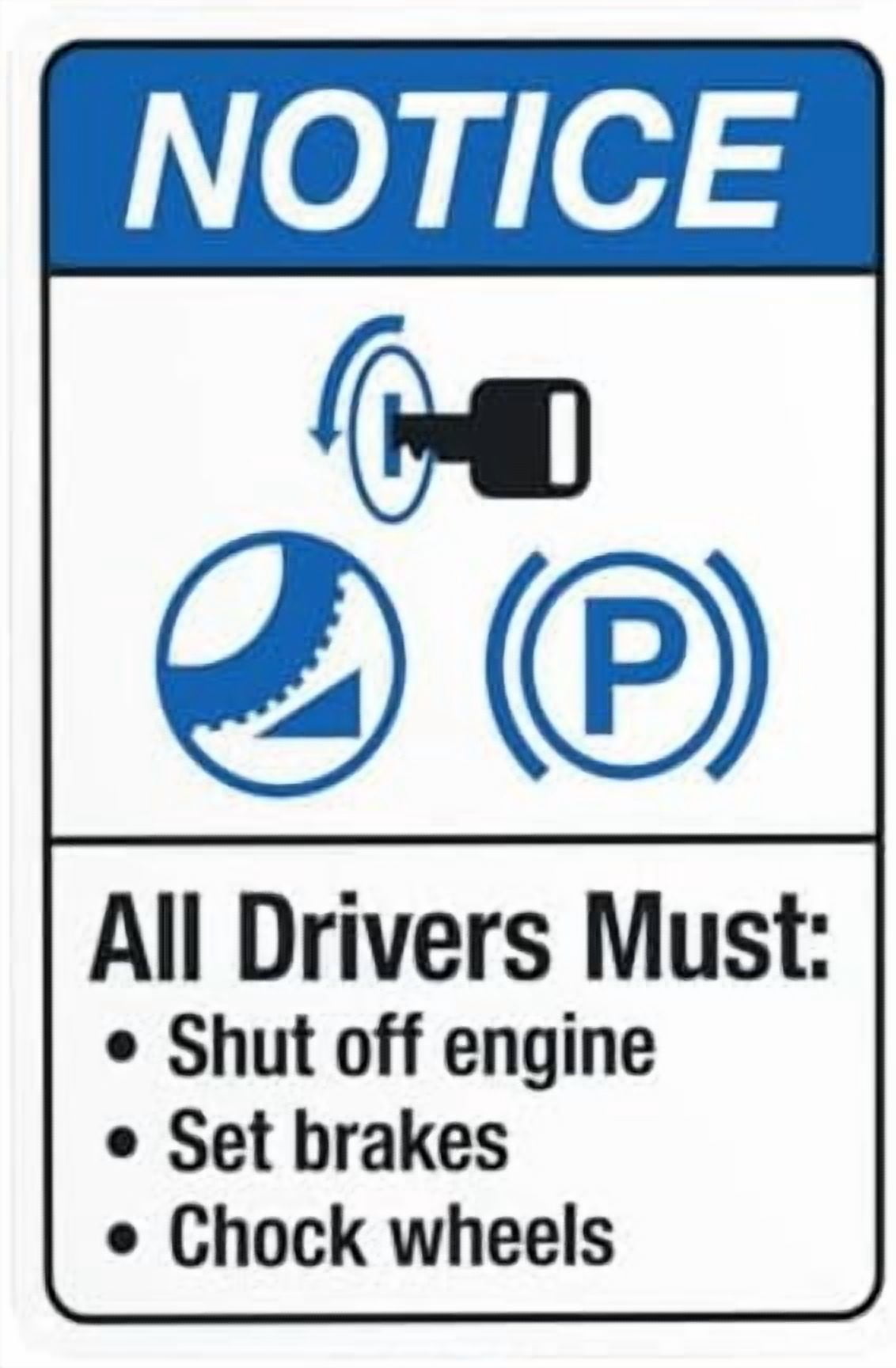 All Drivers Must Warning Sign, Truck Metal Signs for Business Home ...