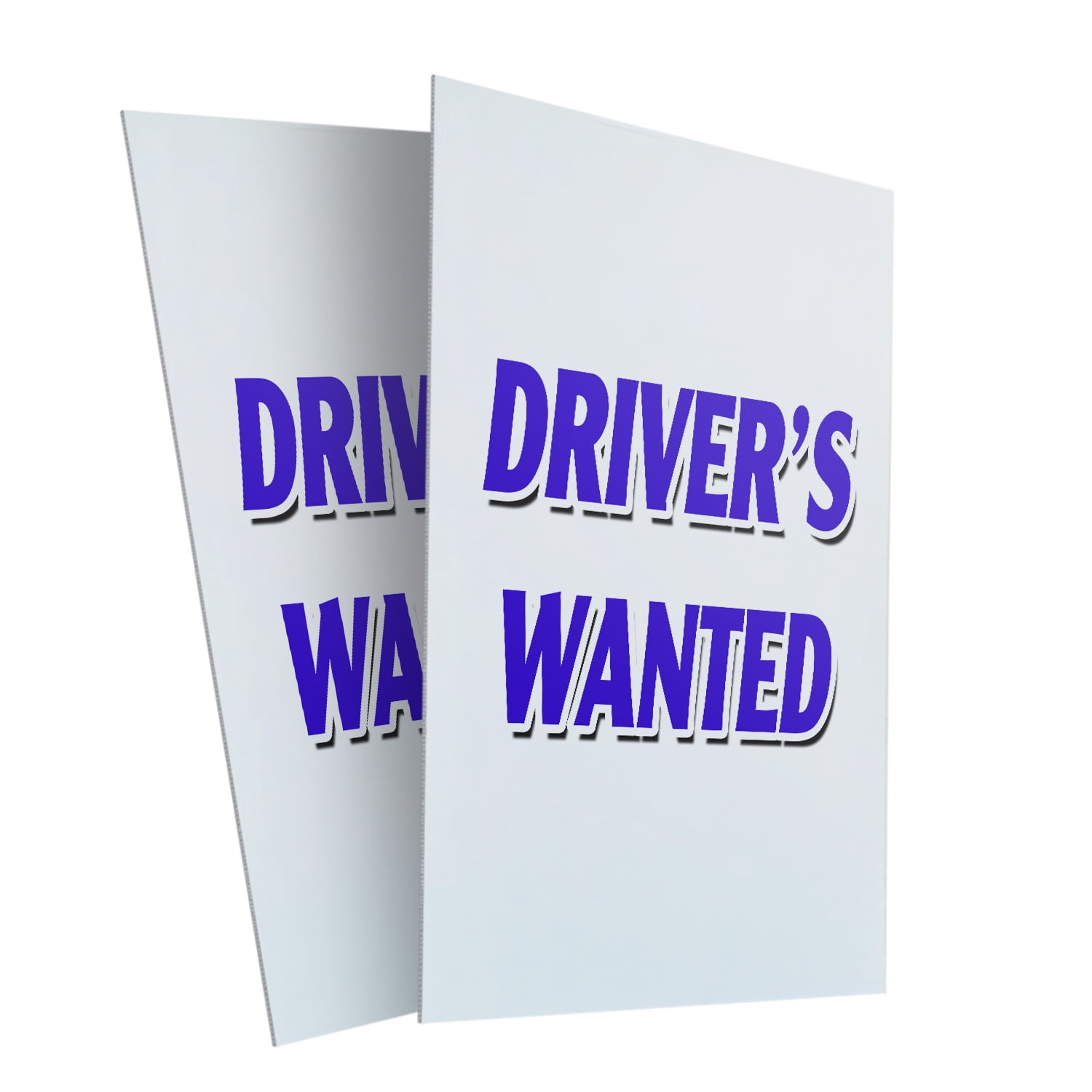 Drivers Wanted (2-PACK) 24" x 36" Plastic Signs | Sign Insert 4mm ...