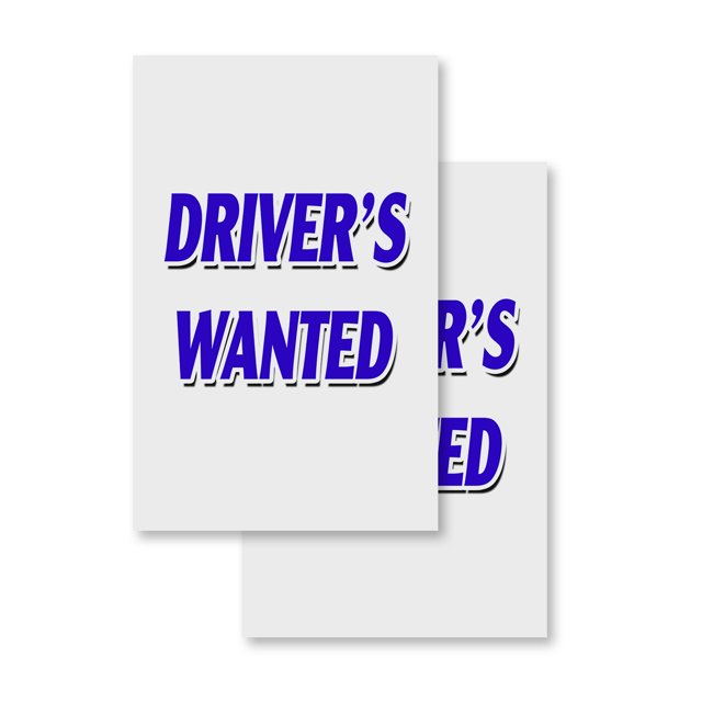 Drivers Wanted (2-PACK) 24" x 36" Vinyl Decals | Sign Insert Peel ...