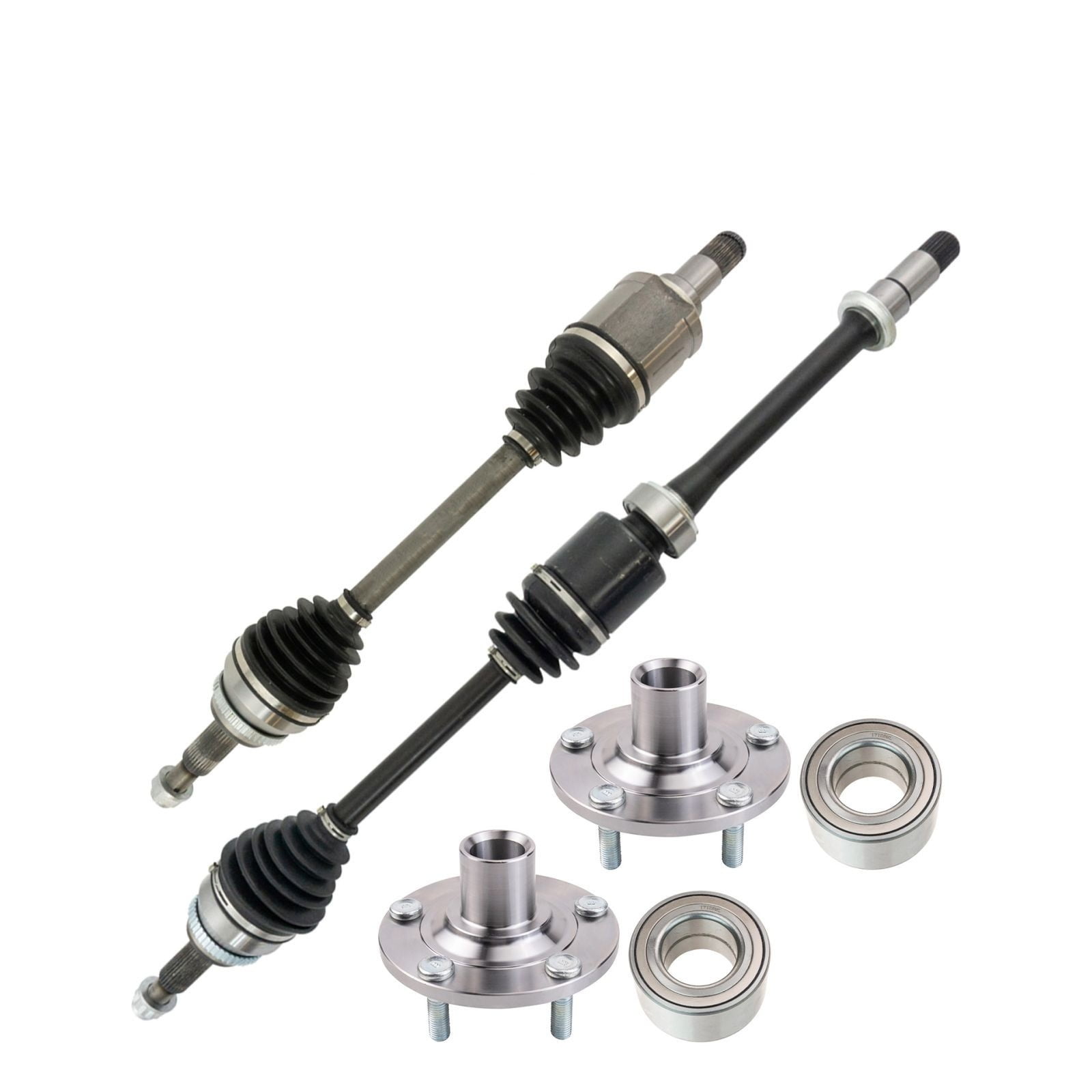 Drivetrain Kit for CV Axles & Wheels - (2) Front CV Axle Assemblies, (2 ...