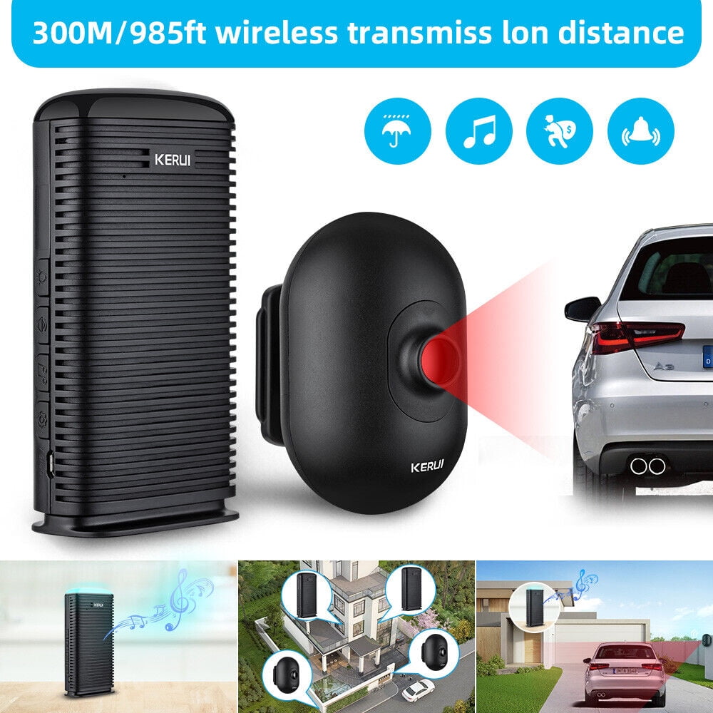 Driveway Alarm Wireless Motion Infrared Sensor Garage Alert Secure ...