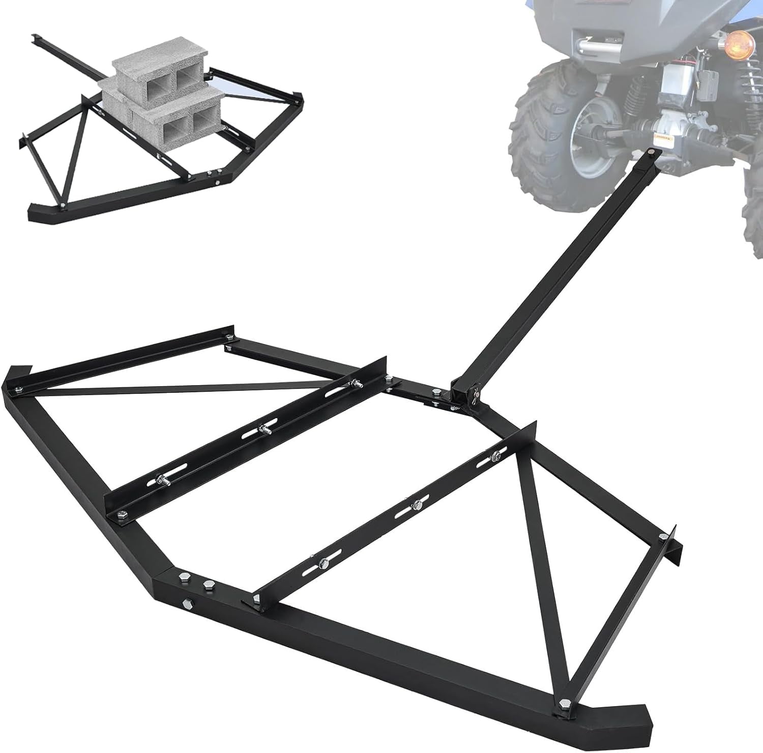Driveway Drag 66" Width,Heavy Duty Steel Drag Harrow with 3 Sets ...